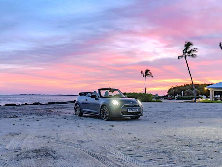 Pink Mini Cooper Convertible