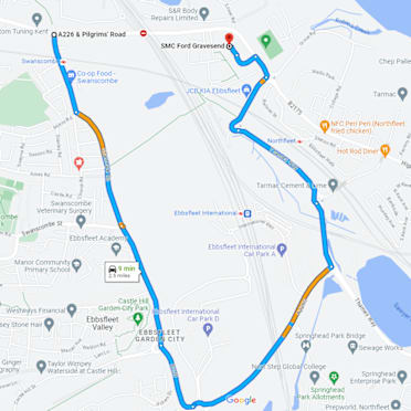 road collapse swanscombe